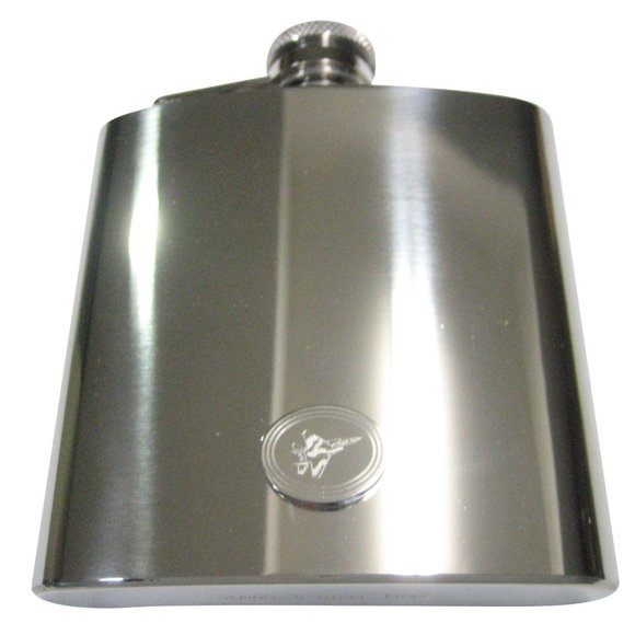 Kiola Designs | Other | Silver Toned Etched Oval Fighter Jet Plane ...